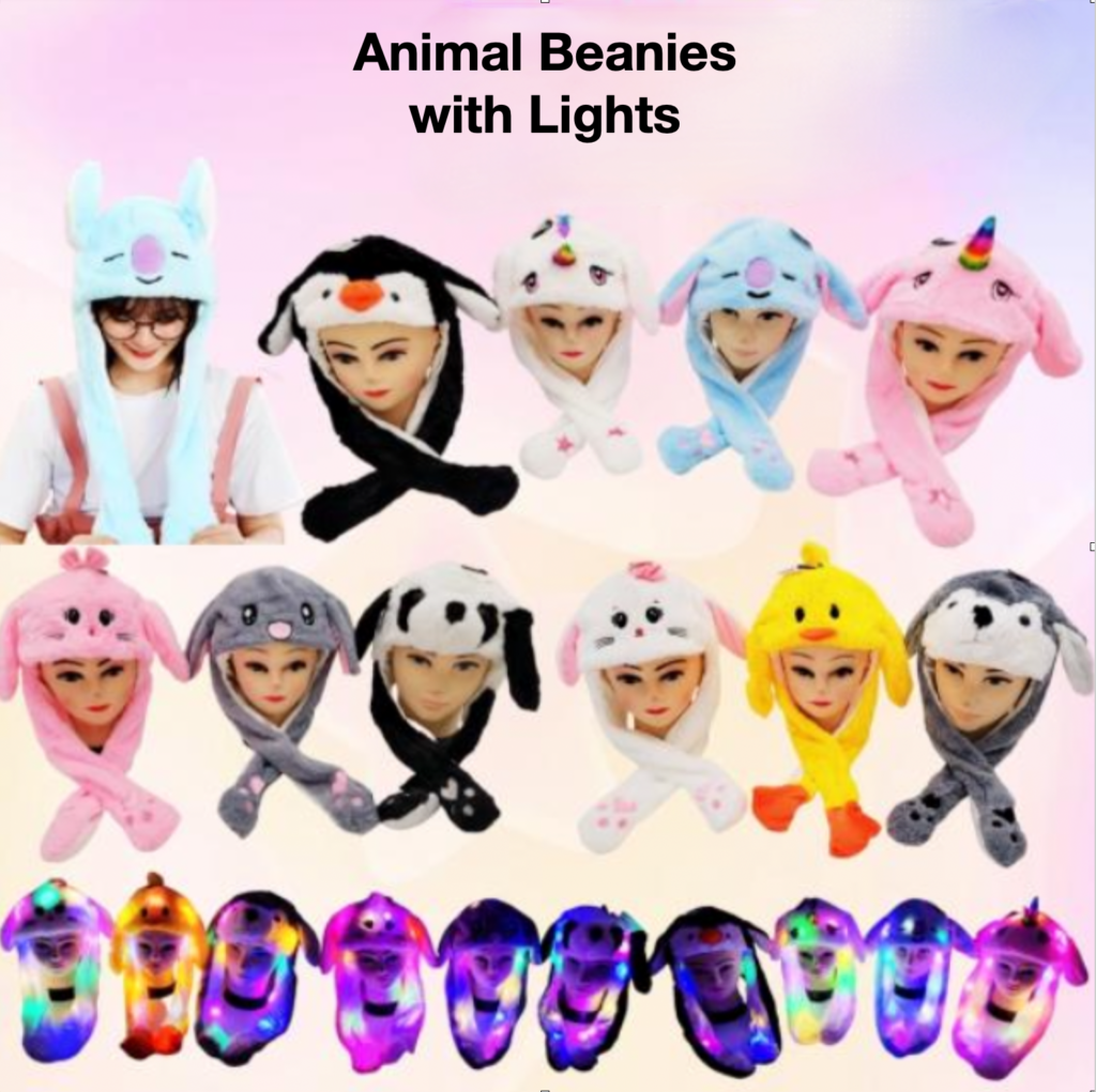 Animal Beanies with Lights | California Distributing